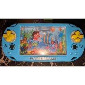 Games | Vintage Water Ring Toss Handheld Game Blue Aqua Theme Classic ...